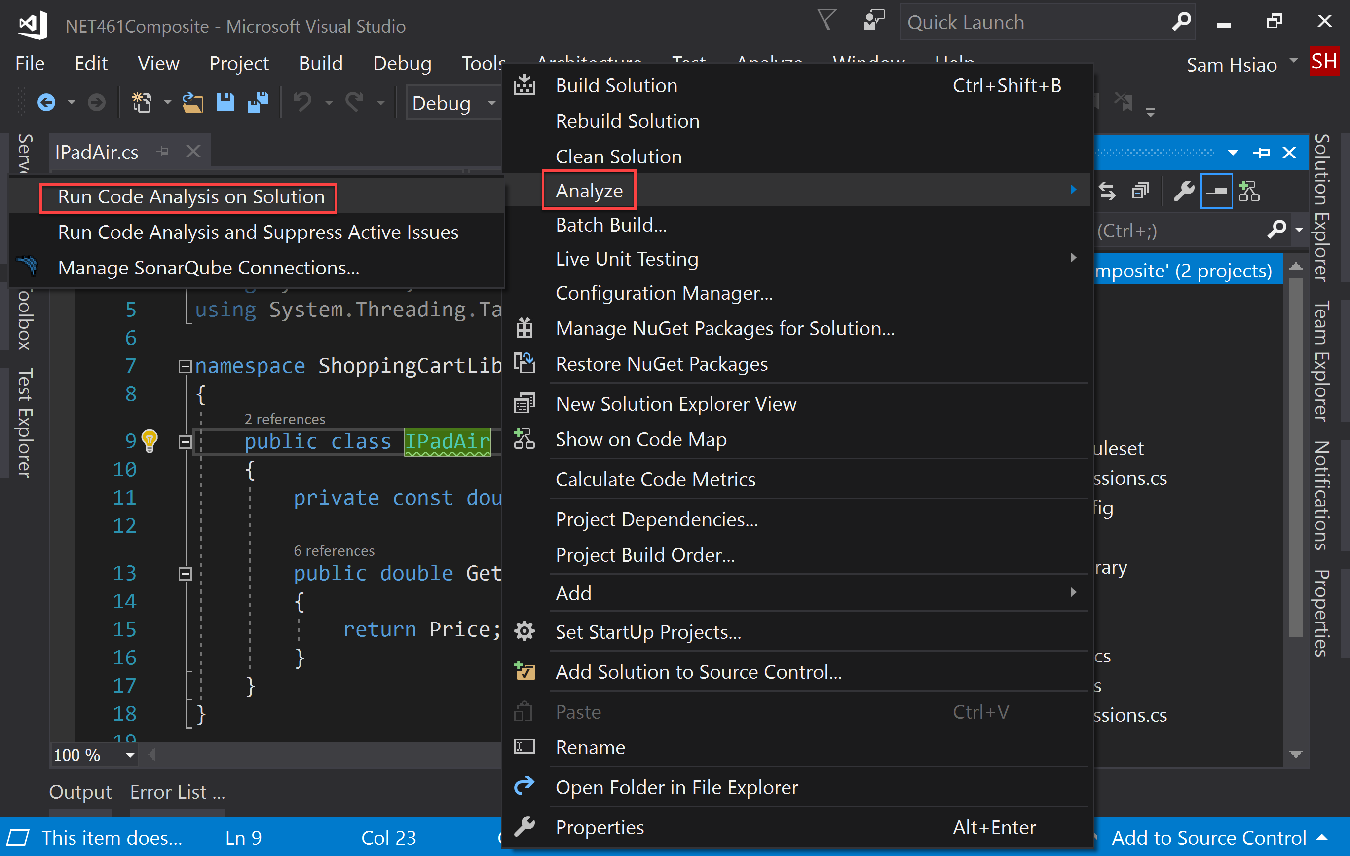  Visual Studio SonarLint 